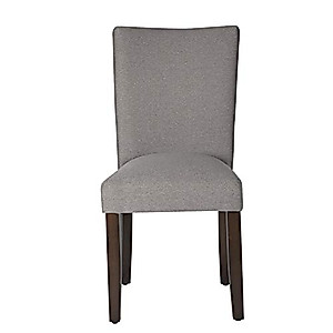 HomePop Parsons Classic Upholstered Accent Dining Chair, Single Pack, Grey