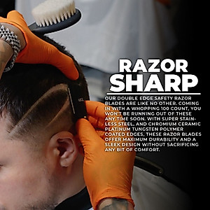 Level 3 Double Edge Razor Blades - Platinum Coated, Stainless Steel Razor Blades for the Close Shave - for Double Edged Safety Razors - 100 Count (1)