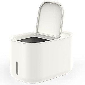Zuutii Rice Storage Container,Food Container, Dry Food Storage, Pet Food Dispenser, 6.9Qt Large Storage Bin with Lid,Silicone Ring & Moisture Proof,for Grain Cereal Soybean Corn,Light Cream