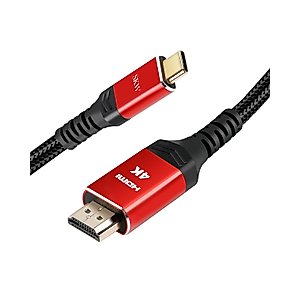 SKW USB C to HDMI Cable 4k 3.3ft, USBC Adapter for Monitor, Connector ChromeBook, USB-C Cord Mac MacBook pro 2022 Surface 8 VivoBook Flip 14 Aspire 5 and More