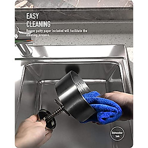 Baffect Burger Press, Adjustable Stainless Steel Burger Maker, Non-stick Patty Mold for Homemade Hamburger (Diameter 11 cm / 4.33 inches)