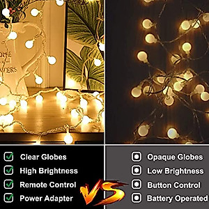VVPONMEIQS LED String Lights 32.8FT 100LED Waterproof Twinkle Fairy String Lights with Remote 8 Flashing Modes Warm White for Home Wall Garden Decorations (Size : 5M)