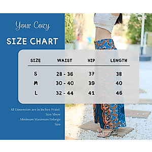Your Cozy Harem Pants Yoga for Women Palazzo Beach Wear Wide Leg Boho Hippie Bohemian Aladdin Genie (Pink Blue Sunflower_S)