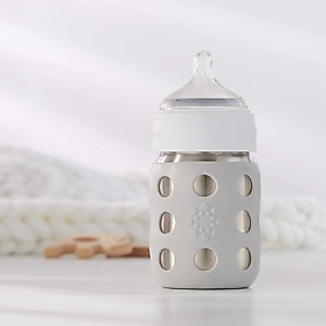 Lifefactory Stage 1 (0-3 Months) Wide Neck Silicone Nipple, 1-Pack, Clear, (LG8616)