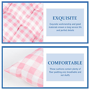 Vaguelly Chair Cushions Chair Cushion Cotton Chair Pads with Ties Cushions for Rocking Chair Non- Square Chair Pad Thick Comfort Chair Mat for Dining Office Kitchen Living Room Lawn, Outdoor Pillows