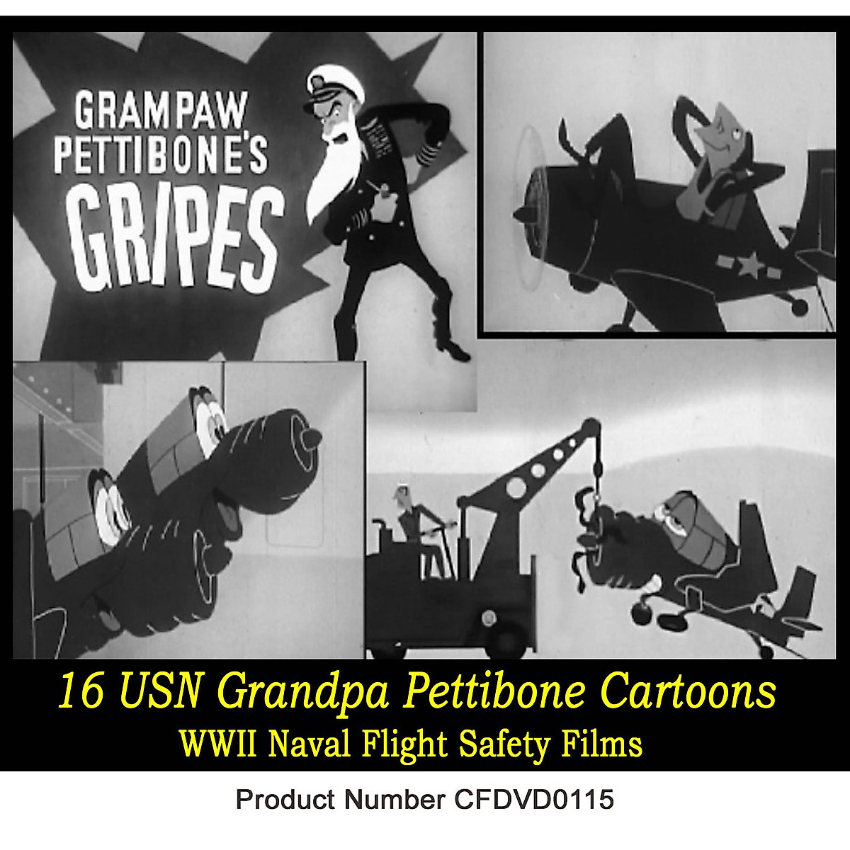 16 Navy film cartoons WW2 Grandpaw Pettibone Flight Safety