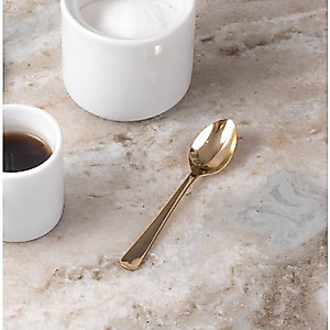 Fino Demi Spoon Set, Gold Plated Stainless Steel, Made in Japan, Set of 4