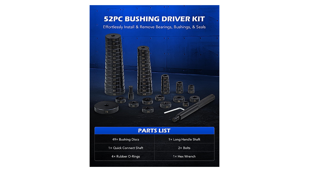 Orion Motor Tech 52-in-1 Bushing Driver Tool Set