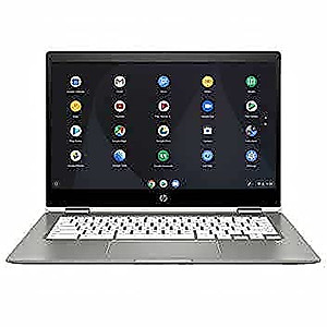 HP Chromebook X360 14-inch Touchscreen 64GB eMMC Celeron N4020 (4GB Memory, Memory Card Reader, Chrome OS) White/ Mineral Silver, 14b-ca0645cl