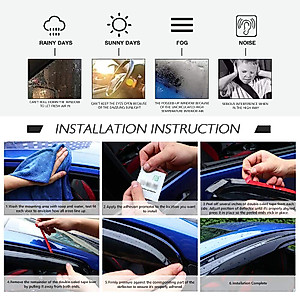 Window Visor Compatible with 1997-2003 Ford F150 F250, Slim Style Acrylic Smoke Tinted 4PCS Sun Rain Shade Guard Wind Vent Air Deflector by IKON MOTORSPORTS, 1998 1999 2000 2001 2002