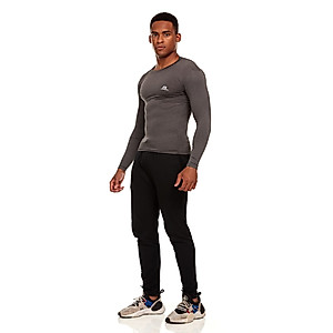 Russell Athletic Men's Compression Long Sleeve Top, Grey, X-Large