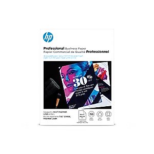 HP Professional Business Paper, Glossy, 8.5x11 in, 48 lb, 150 sheets, works with inkjet, PageWide, laser printers (Q1987A)