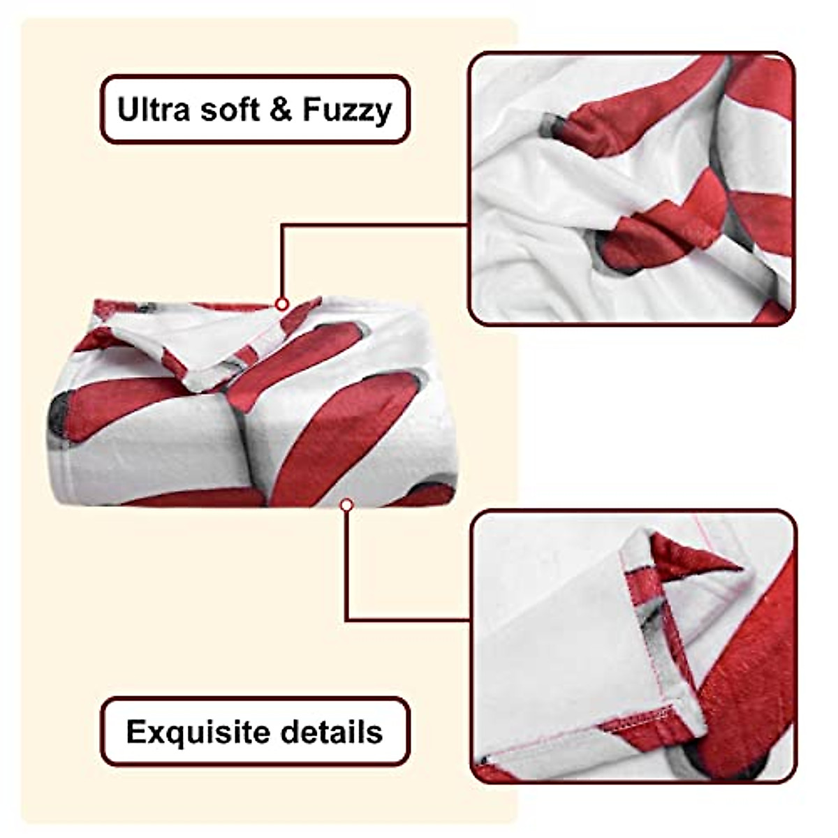 KING DARE Baseball Blanket for Boys Adults, Baseball Gifts for Boys 6 7 8 9 10 11 12 Years Old Baseball Lovers, Kids Toddlers Teens Sport Baseball Print Throw Blanket - Baseball 50x60 Inch