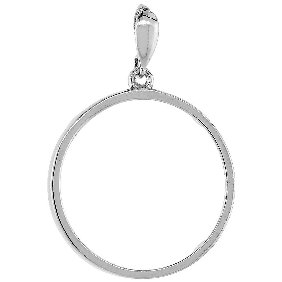 Sterling Silver Susan B. Anthony Bezel Sacagawea 26 mm Coins Prong Back Square Edge Coin NOT Included