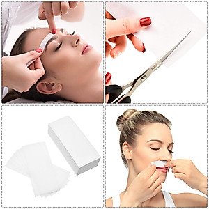 800 Pieces Wax Strips Non-woven Waxing Strips Hair Removal Waxing Strips Body and Facial Wax Strips Cold Wax Strips Wax Ready-Strips for Facial Arms Legs Armpit Hair Eyebrow and Bikini, 2 Sizes