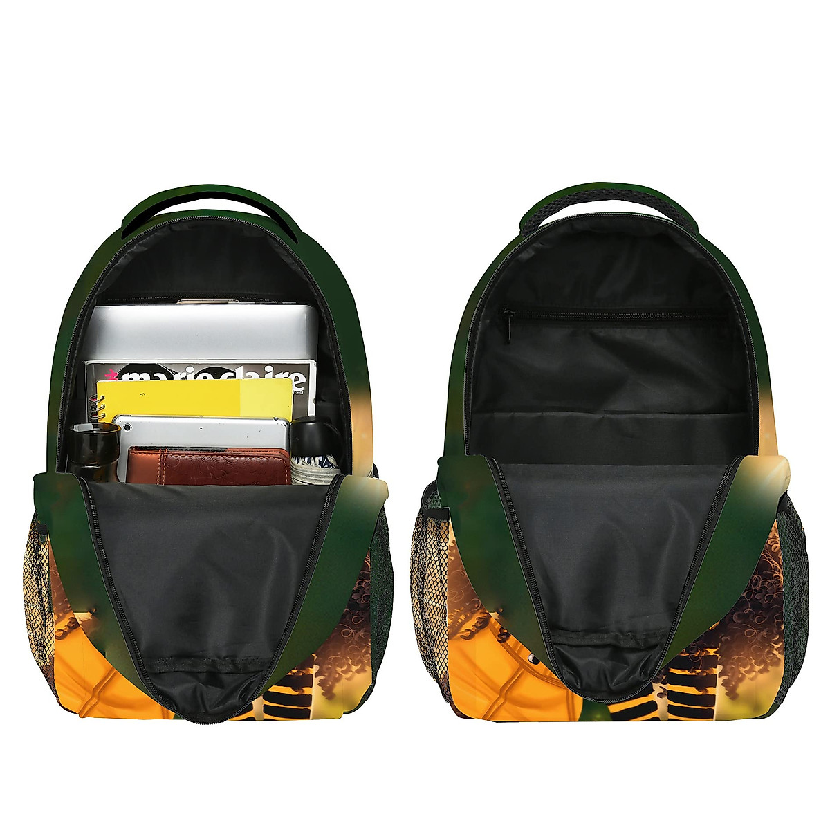 yalinan Black Girl BookBag Angel School Backpack Bee African American Book Bag for Teen Girls Kids