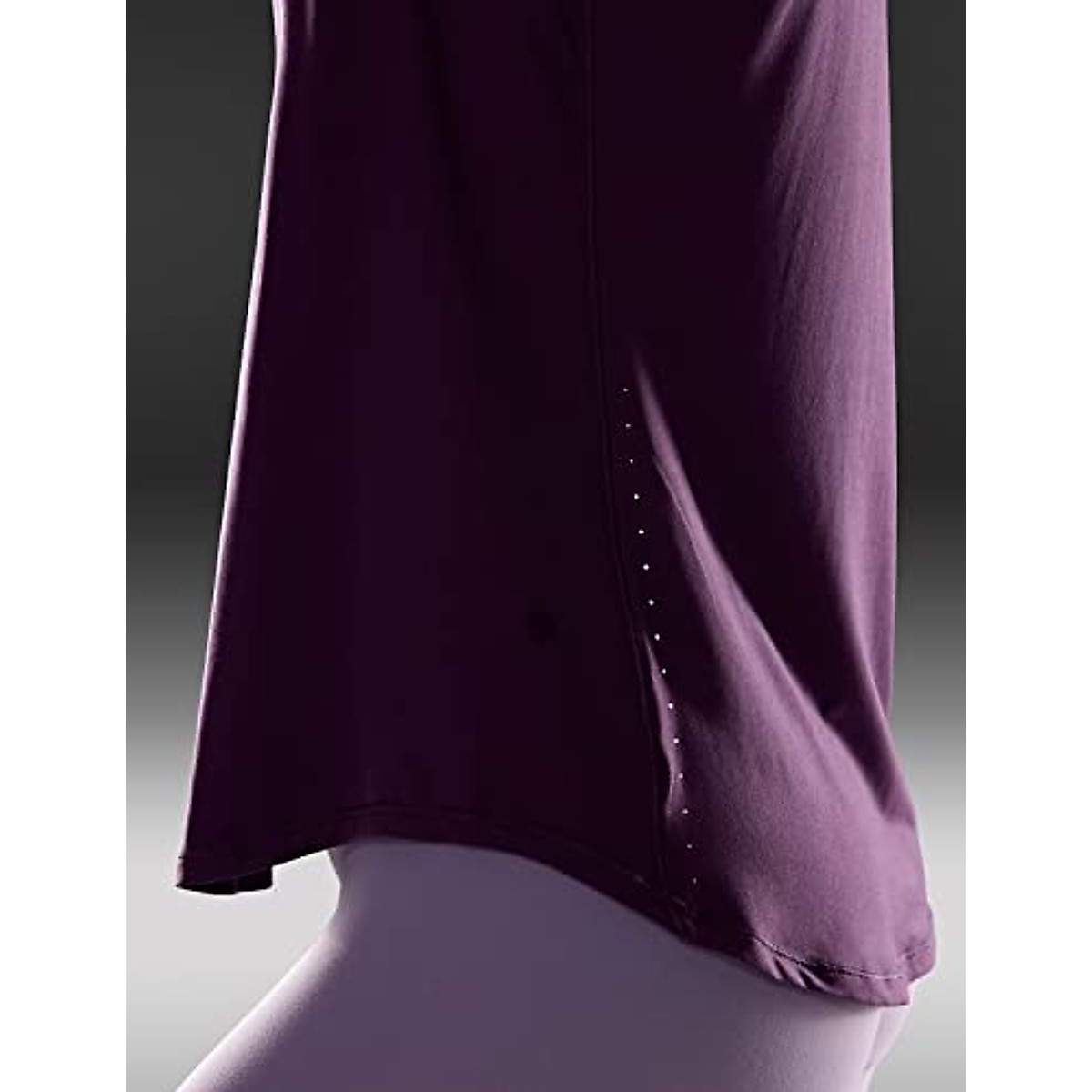 CRZ YOGA Lightweight Racerback Tank Tops for Women High Neck Workout Athletic Running Sleeveless Shirts Deep Crocus Violet3 Medium