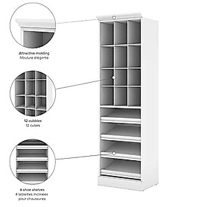 Bestar Versatile 25” Closet Organizer in White