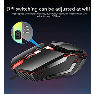 Akin K3 USB Wired Gaming Mouse Notebook Gaming Mouse 7-color RGB RGB Chroma Backlit Competitive Mouse Ergonomic 7 Button Programmable Mouse