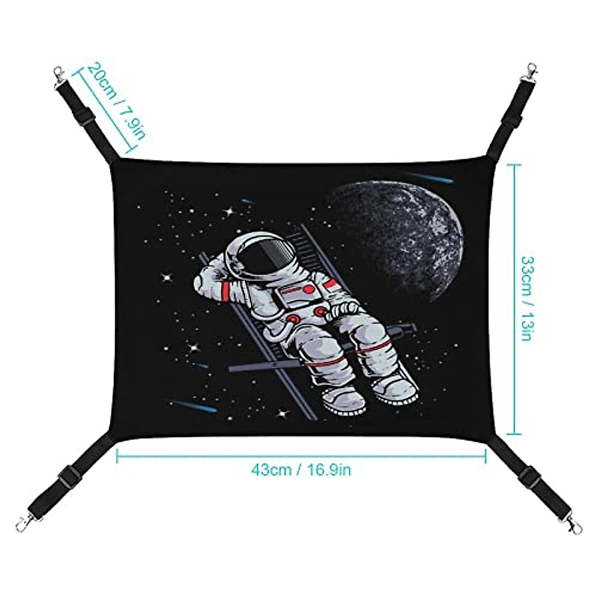 Space Planet Pet Hammock Bed Guinea Pig Cage Hammock Small Animal Hanging Bed for Ferret, Chinchilla, Puppy and Other Small Animals