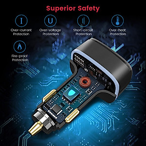 115W USB C Car Charger, VELOGK 3-Port [PPS&PD&QC3.0] 65W 45W 30W Super Fast Type C Car Charger Adapter for iPhone 15 Pro Max Samsung S24 S23 S22 Ultra Note 20, iPad, Macbook/Dell,with 100W USB C Cable