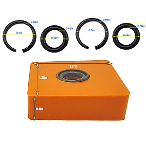 (10+10Sets) 1/2" and 3/8" Impact Wrench Retainer Rings Clip with O-ring, Compatible With Milwaukee Electric/Pneumatic Type Impact Wrench, Including Anvil Retaining Ring Install Tool