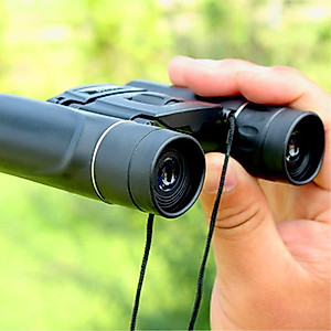 300x25 HD Powerful Binoculars 5000M Long Range Folding Mini Telescope Professional Hunting Telescope Zoom Military HD BAK4 FMC Optics for Hunting Sports Outdoor Camping Travel Outdoor Gifts