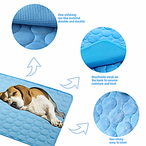 dgdgbaby Dog Cooling Mat Large Cooling Pad Summer Pet Bed for Dogs Cats Kennel Pad Breathable Pet Self Cooling Blanket Dog Crate Sleep Mat Machine Washable