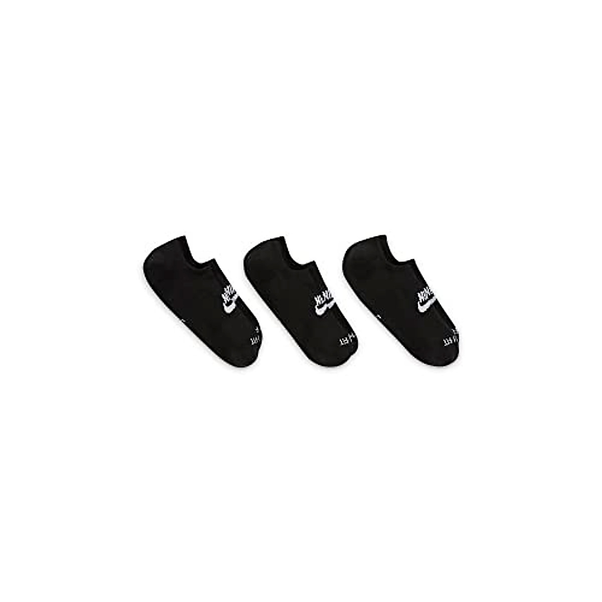 Nike Everyday Plus Cushioned Footie Socks Black | White Large