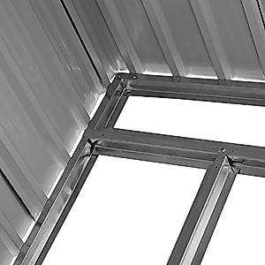 Outsunny 7' x 4' Metal Outdoor Storage Shed, Garden Tool House & Organizer with Floor Foundation, Vents and 2 Lockable Easy Sliding Doors, for Backyard, Garden, Patio, Lawn, Dark Green