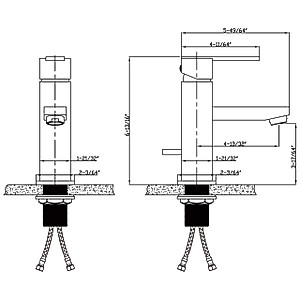 Dowell Single Hole Bathroom Faucet Lavatory Faucet Vanity Faucet,Chrome 8001 015 01
