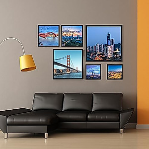 OMISHE 12x12 Picture Frame Black for Wall Hanging, 12 x 12 Frame Wall Mounting Horizontally or Vertically, 12 by 12 Wall Gallery Photo Frame, Black