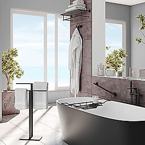 Gatco 858MX Latitude II, Grab Bar, 42”, Matte Black/ADA Compliant Wall Mount Stainless Steel 42 Inch Safety Grab Bar for Bathroom