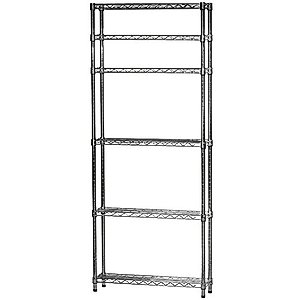 Shelving Inc. 8" d x 42" w x 84" h Chrome Wire Shelving with 6 Tier Shelves, Weight Capacity 800lbs Per Shelf