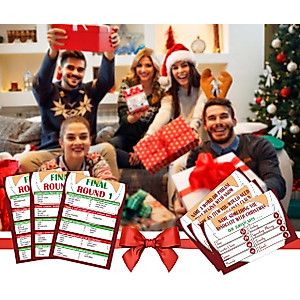 Christmas Friendly Feud Game, Friendly Feud Quiz, Baby Shower Game Cards for Adults, Family Activity, Feud Trivia Quiz, Games for Families Party Winter Party Supplies-LP6