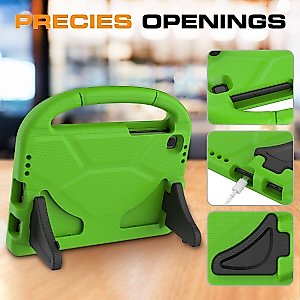 MOXOTEK Samsung Galaxy Tab A7 Lite 8.7" Tablet Case for Kids, Galaxy Tab A7 Lite Case with Screen Protector, Handle Stand Protective Case for Samsung Tab A7 8.7 inch 2021(SM-T220/T225/T227), Green