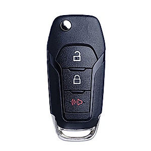 Flip Key Fob Replacement Compatible for Ford F-150 F-250 F-350 2015 2016 2017 2018 2019 2020 Explorer (2016-2020) F-350 F-450 Ranger Ecosport Bronco Ignition Key Keyless Entry Remote N5F-A08TAA
