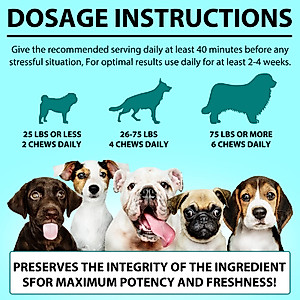 Uruses Calming Chews for Dogs, Dog Calming Chews - Anxiety Relief Treats. Helps with Dog Anxiety and Stress, Avoid Shock, Storm Anxiety, Separation, Barking, Peking Duck Flavor-11.6 oz