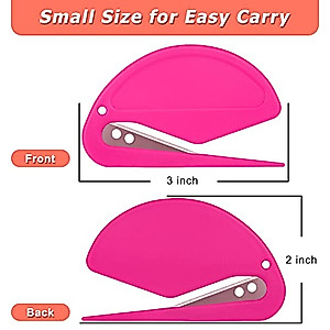 Tamaki 6 Pack Letter Opener Envelope Slitter Set Sharp and Efficient Open Envelopes with Ease (Black/Red/Yellow/Green/Rose/Blue)