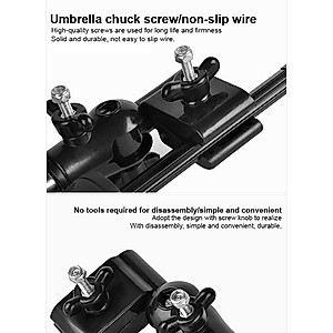 Bicycle Umbrella Stand - Stainless Steel Bicycle Wheelchair Bicycle Mount Holder, Umbrella Bar Holder Wheelchair Baby Chair Bike Umbrella Frame Stand Handle Umbrella Connector Stroller Holder