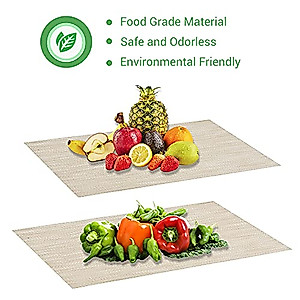 VMVN Placemats,Washable Woven Place Mats for Dining Table,Heat-Resistant PVC Table Mats Set of 6,Easy to Clean