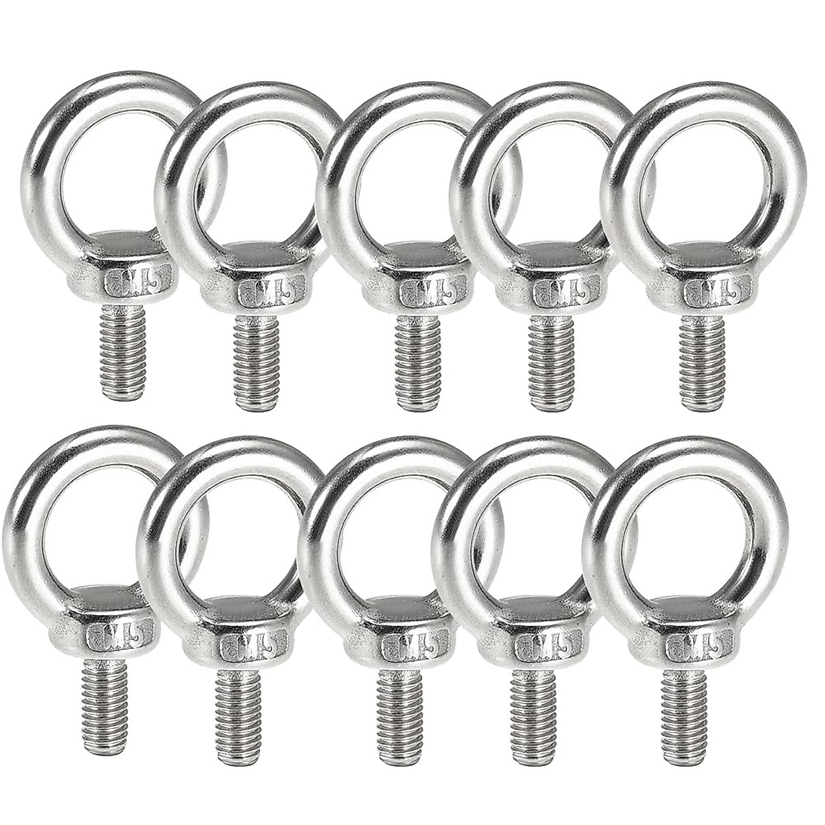 ciciTree 10Pcs M5*11mm Thread Lifting Eye Ring Bolt Screw ID13mm OD23mm