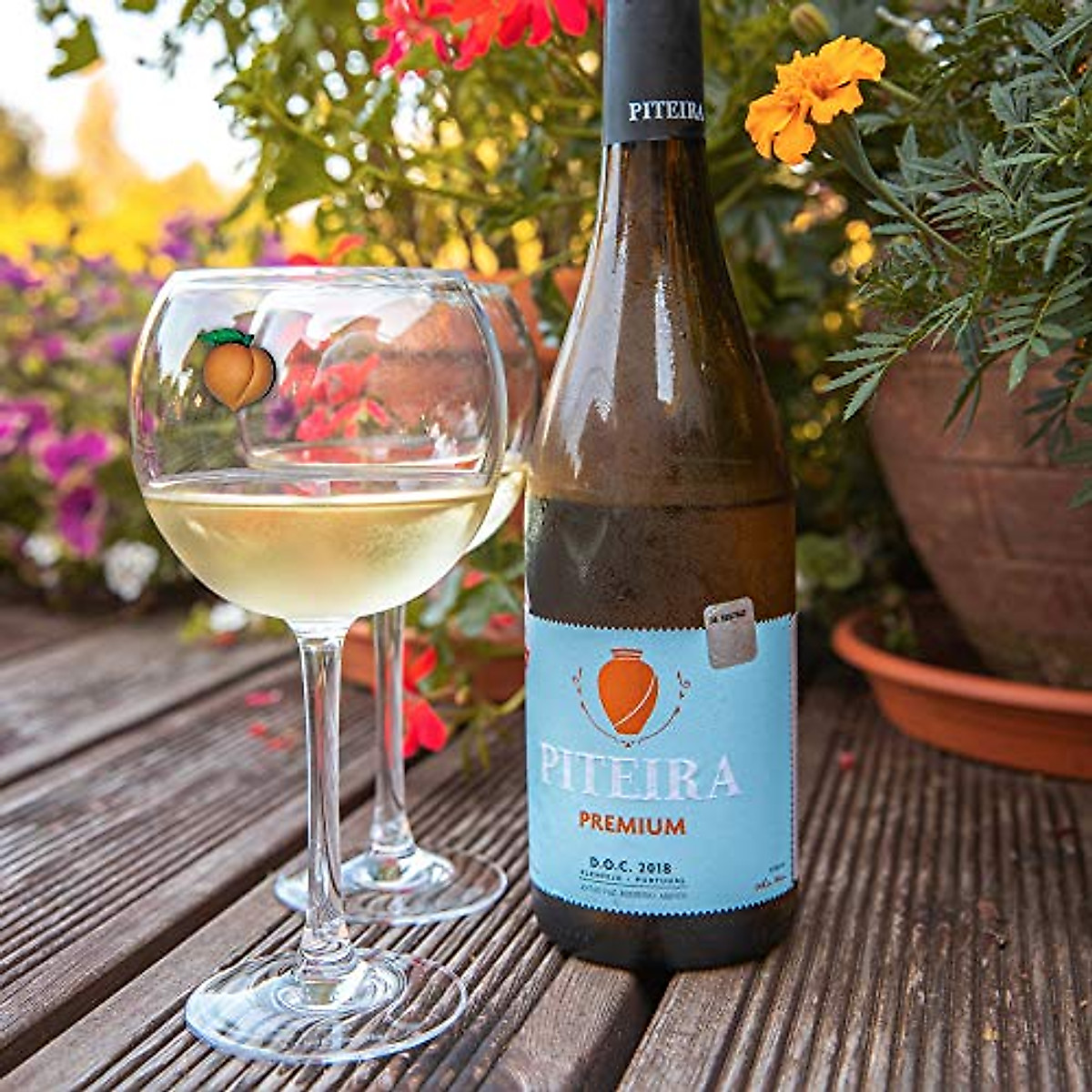 Simply Charmed Wine Glass Magnets - Fruit and Vegetable Magnetic Wine Glass Charms for Stemless Glasses - Set of 12 Drink Markers