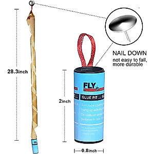 Stingmon 20 Pack Sticky Ribbon Fruit Traps for Kitchen Fly Paper Strips Catcher Indoor, A2