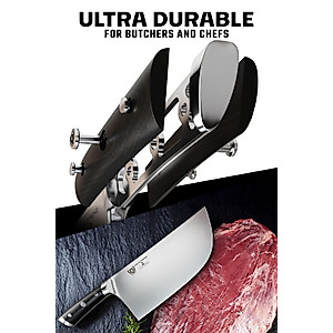 Dalstrong Meat Cleaver Knife-9"- Gladiator Series-'The Ravager'-Heavy Duty Butcher Kitchen Knife Gift-Forged High Carbon German Steel-BBQ, Meat Knife-w/Sheath-NSF Certified