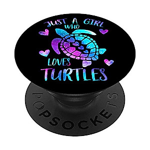 Just a Girl Who Loves Turtles Watercolor Galaxy Turtle PopSockets PopGrip: Swappable Grip for Phones & Tablets