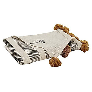 SARO LIFESTYLE Block Print Embroidered Throw