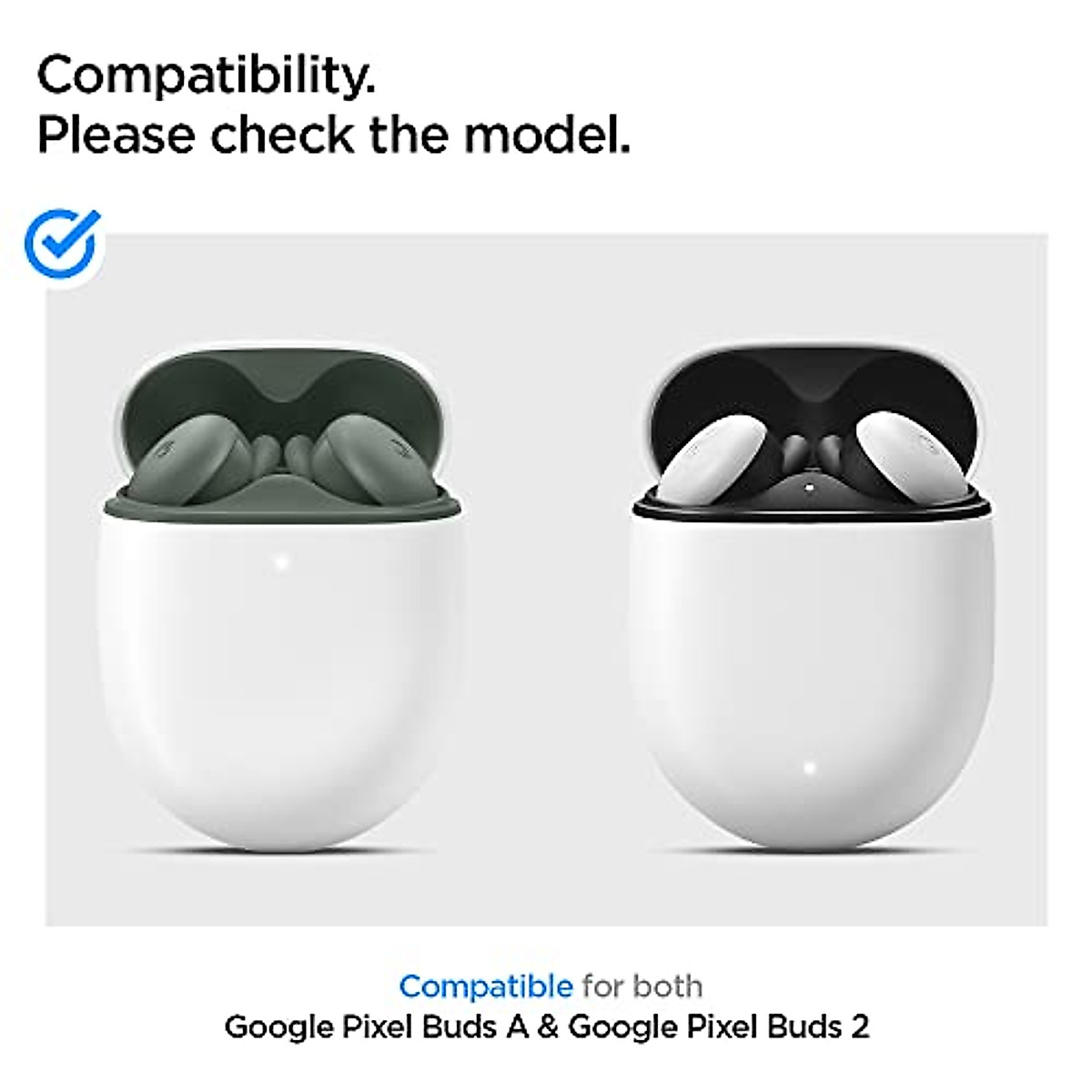 Spigen Classic Fit Designed for Google Pixel Buds A-Series Case (2021) / Pixel Buds 2 Case (2020) - Black