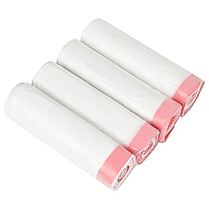 Glasho 15 Gallon Plastic Drawstring Trash Bags 80 Count White Leak Proof Garbage Bags for Tall Kitchen Home Office Outdoor