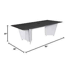 Regency Conference Room Table, 8 ft, Ash Grey/White